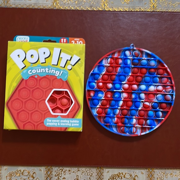 Toys | Pop It Set Of 2 Pop It Counting 6 12 X 7 12 And Round Circle 8 ...